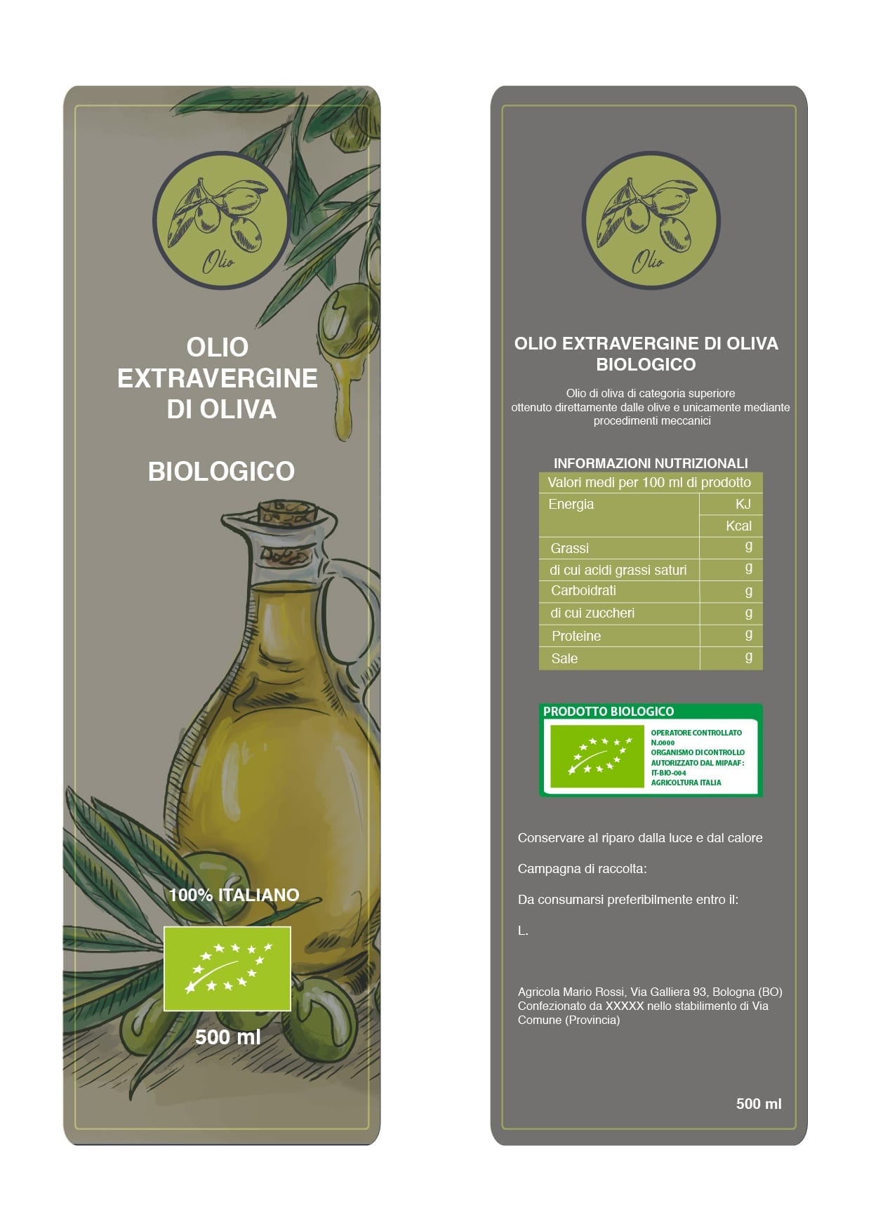 Esempi di etichette di prodotti biologici - Suolo e Salute